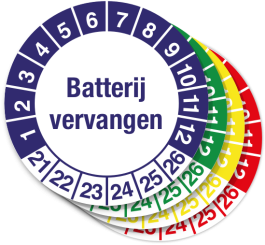 Sticker 'batterij vervangen' bestellen | StickersNow.com