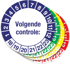 Sticker 'volgende controle' bestellen | StickersNow.com