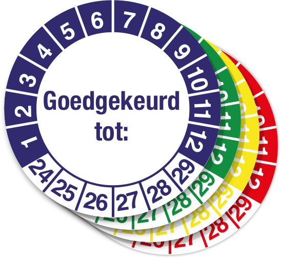 Sticker 'goedgekeurd tot' bestellen | StickersNow.com